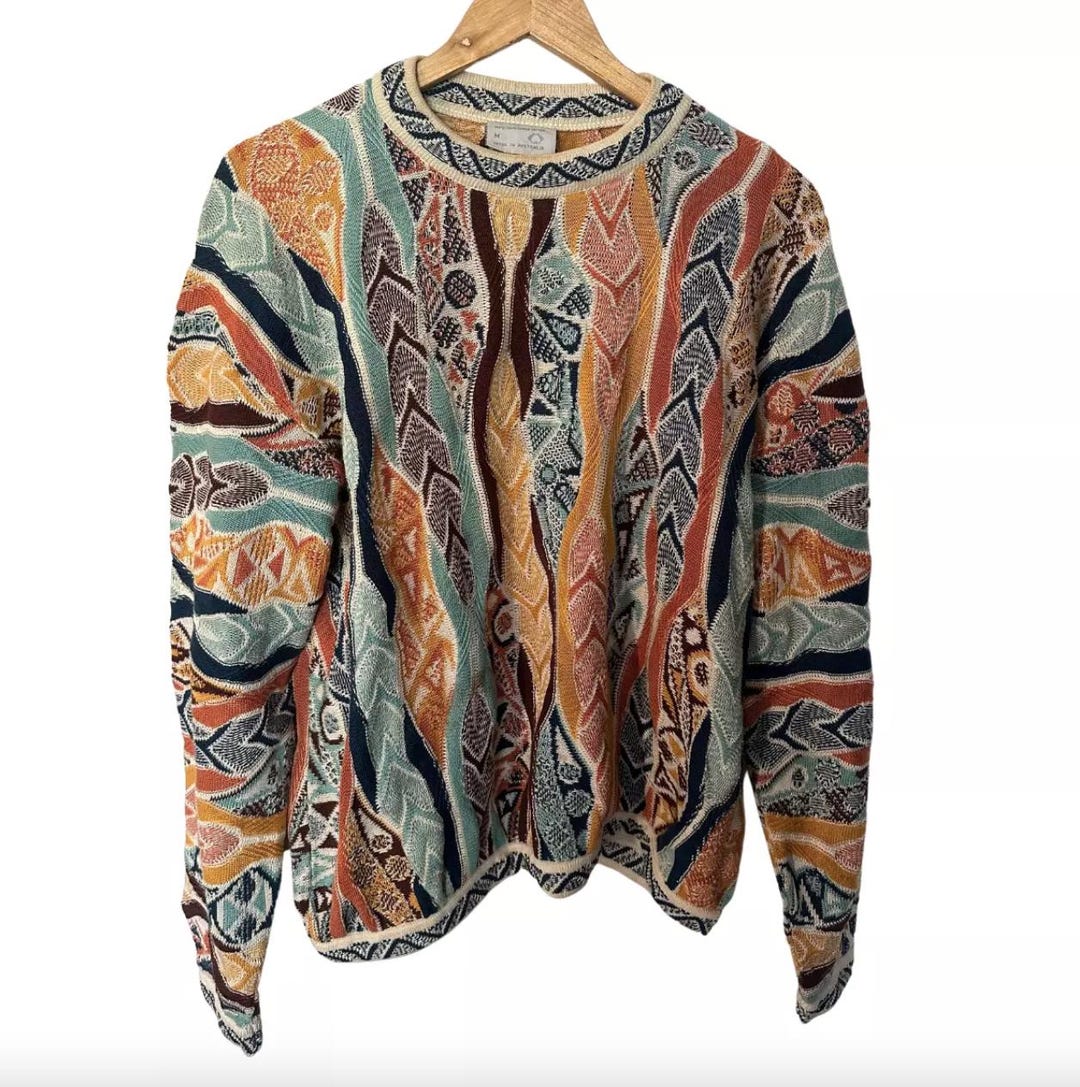 Vintage Coogi Australia Sweater 90s Hip Hop Iconic Colourful Knit ...