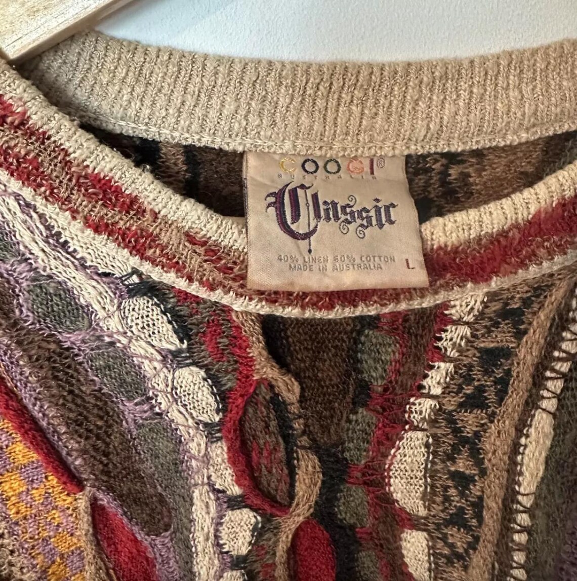 Vintage Coogi Classic Australia Sweater 90s Hip Hop Iconic Colourful ...