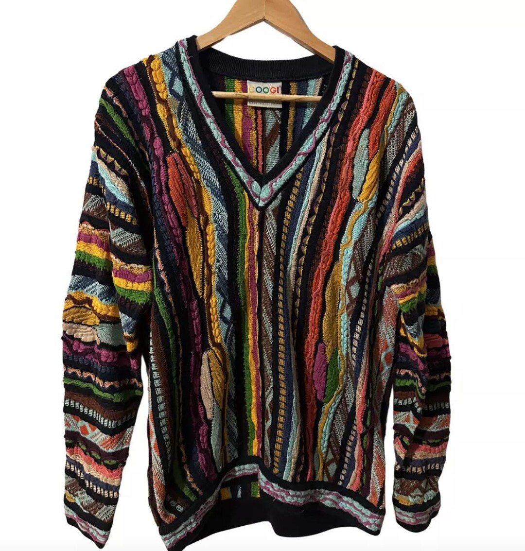 Vintage Coogi Australia Sweater | 90s Hip Hop Iconic Colourful Knit ...