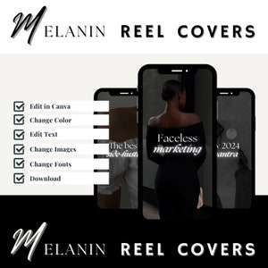 Melanin Faceless Women Reel Covers Luxury Aesthetic Instagram Cover for ...