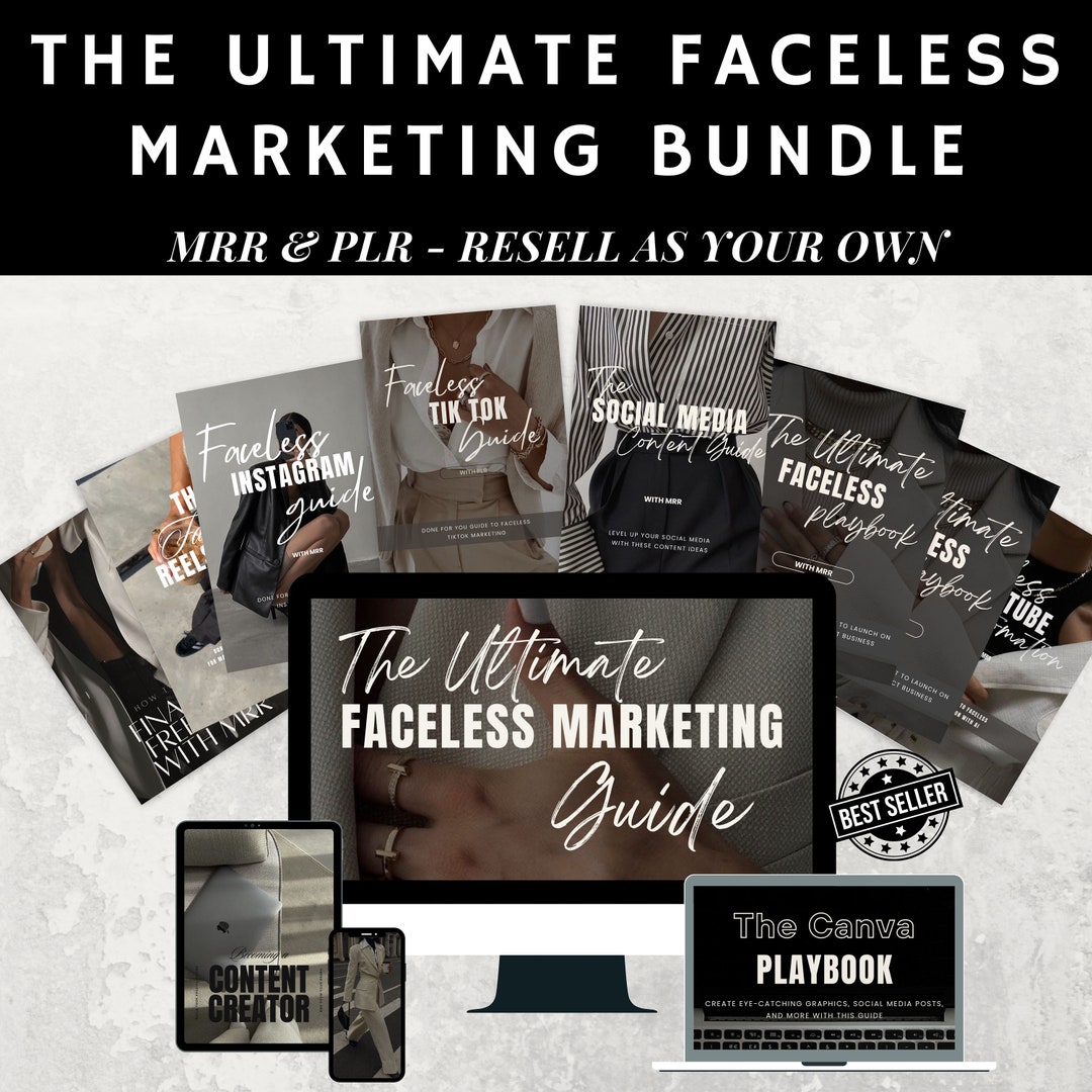 Faceless Digital Marketing All-in-one Course Bundle Guides Master ...