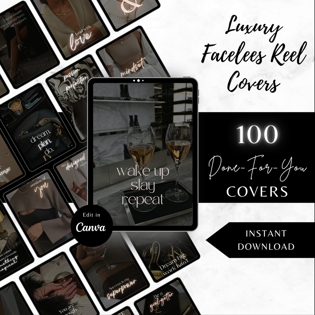 Luxury Instagram Faceless Marketing Covers L Stories L Social Media ...