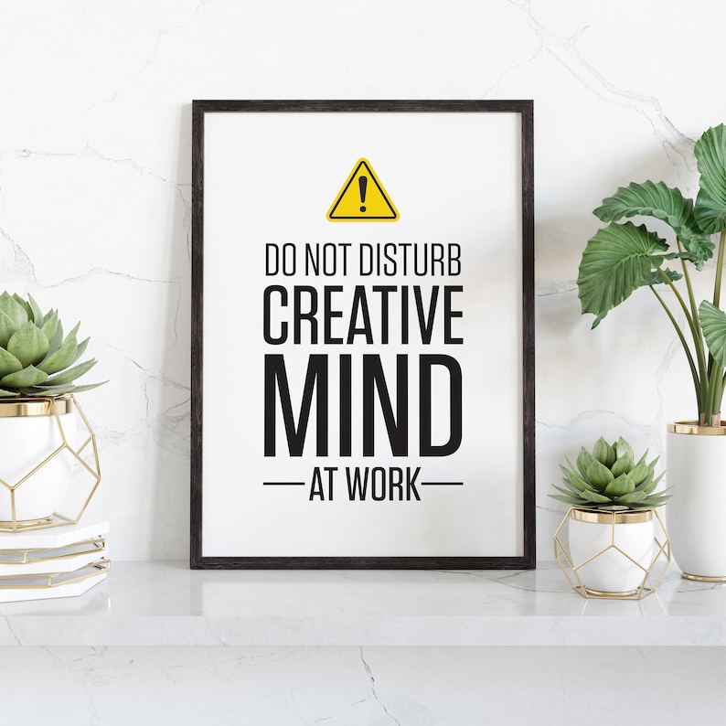 Creative Mind at Work Home Office Decor Printable Wall Art - Etsy