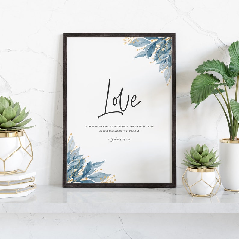 Love Bible Verse Christian Wall Art Bible Verse Print | Etsy