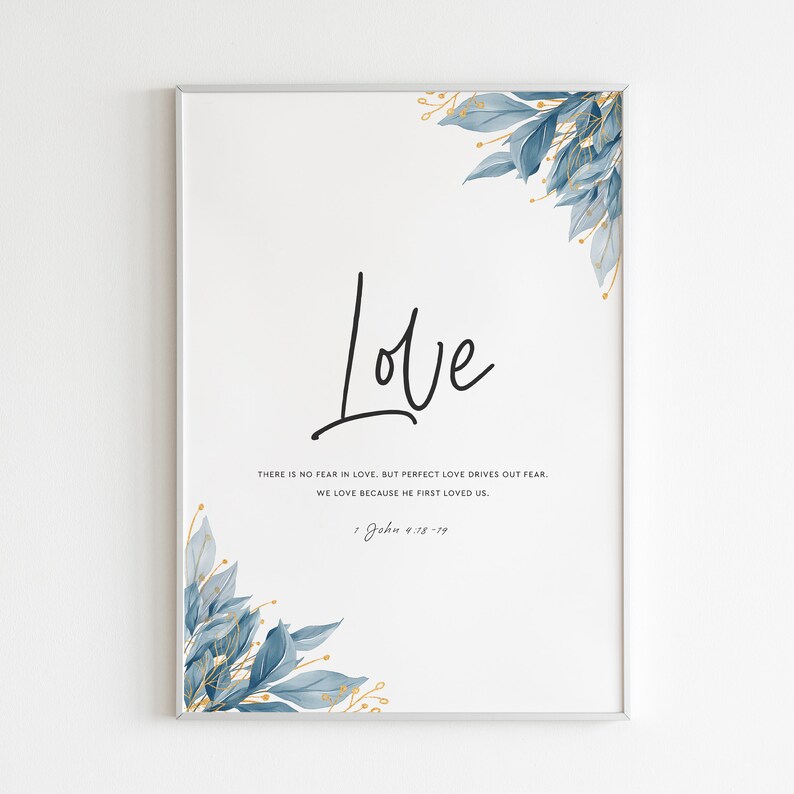 Love Bible Verse Christian Wall Art Bible Verse Print | Etsy