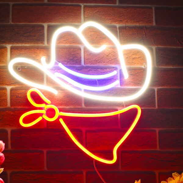 Neon Sign Cowboy Hat - Etsy