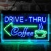 Drive Thru Coffee Shop Arrow Left Dual Color LED Neon Sign | Etsy