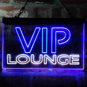 VIP Lounge Display Dual Color LED Neon Sign St6-i3996 - Etsy