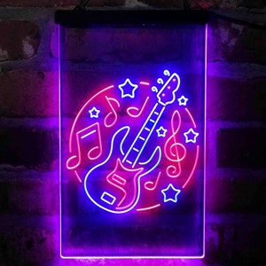 Electronic Guitar Band Display Dual Color LED Sign St6-i4155 - Etsy