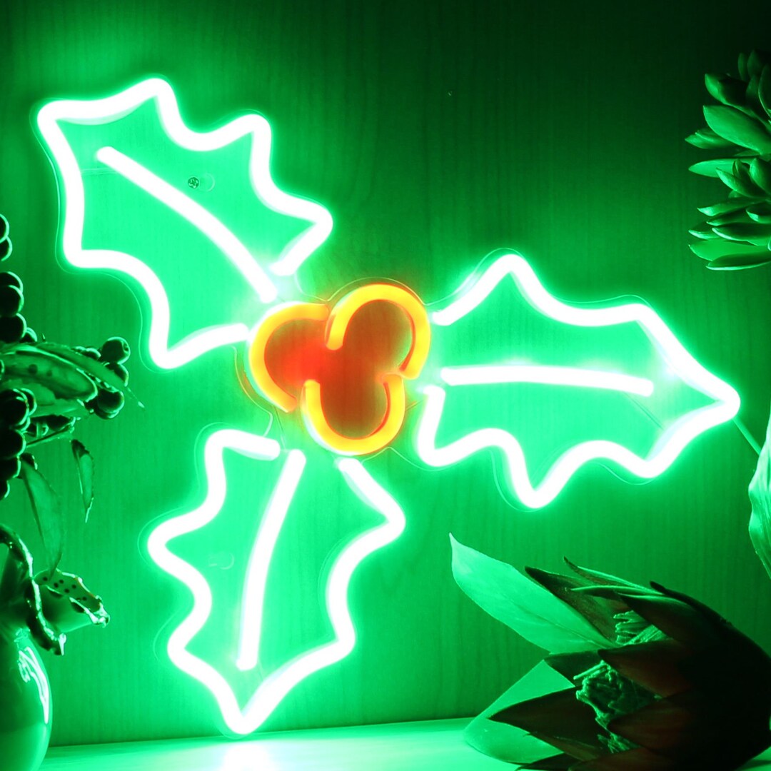 Christmas Holly Flex Silicone LED Neon Sign St16-fnu0158 - Etsy
