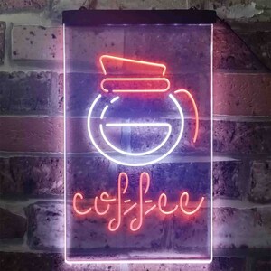 Coffee Kettle Shop Display Dual Color LED Sign St6-i3889 - Etsy
