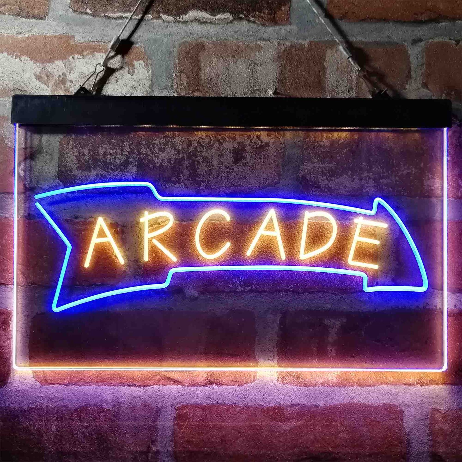 Arrow Down Arcade Game Room Dual Color LED Neon Sign St6-i4019 - Etsy