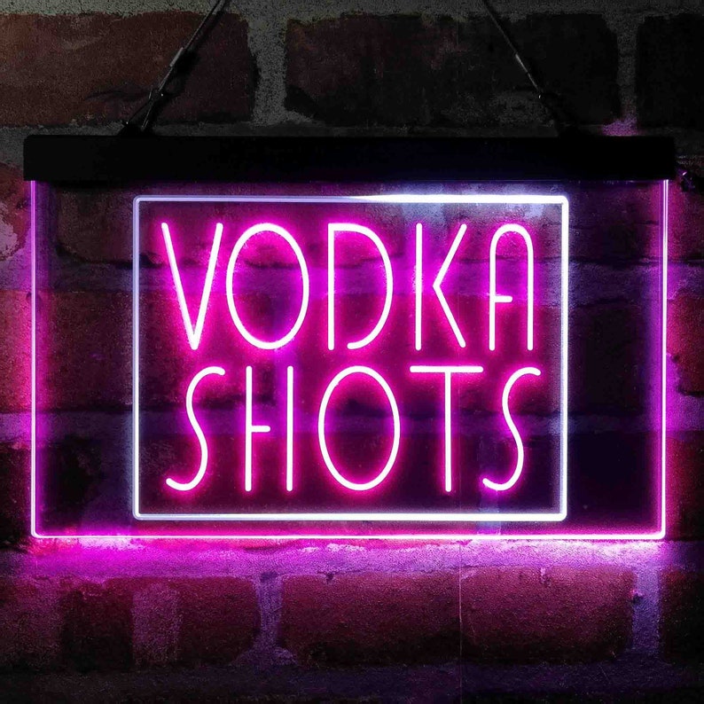 Vodka Shots Display Dual Color LED Neon Sign St6-i4064 | Etsy