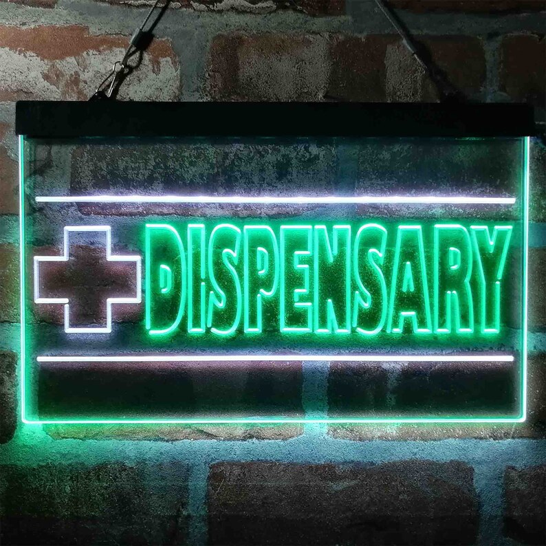 Dispensary Store Cross Display Dual Color LED Neon Sign St6-i4024 - Etsy