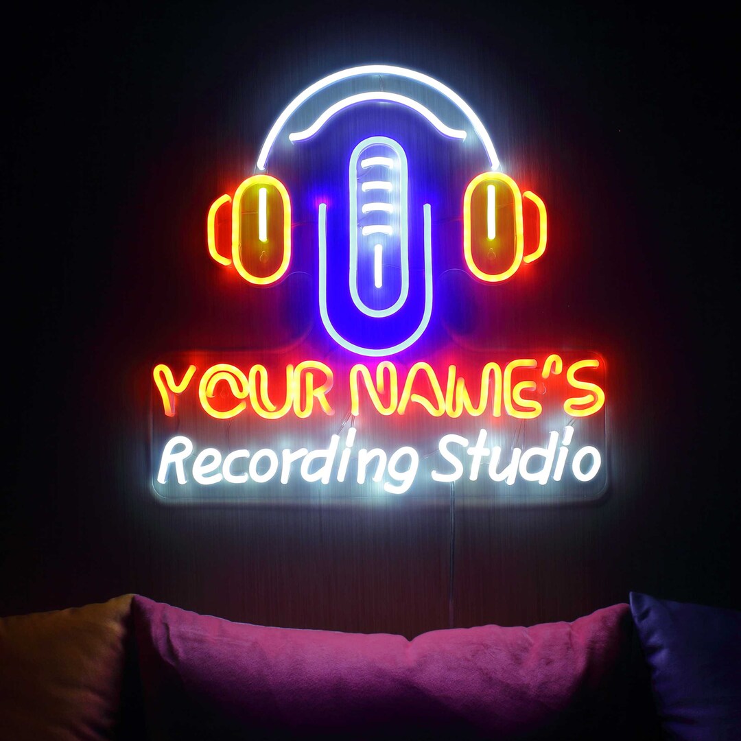 Name Personalized Recording Studio on Air Extra-large Ultra-bright LED ...