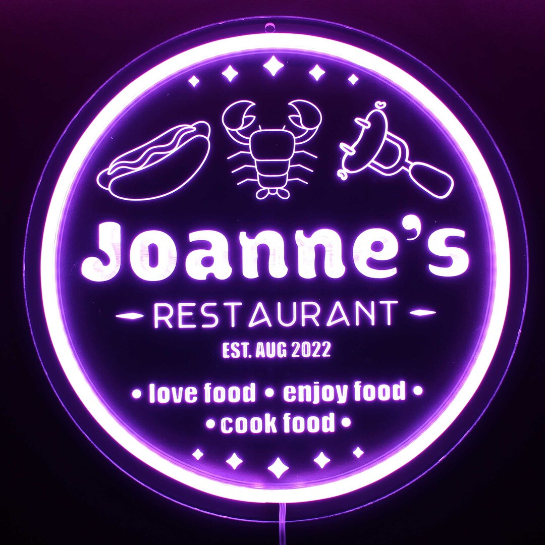 Western Restaurant Shop Signage Food Decor Ultra-bright Lite LED Neon ...