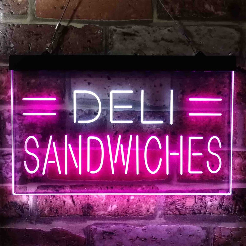 Deli Sandwiches CafÃ© Dual Color LED Neon Sign St6-i3887 - Etsy