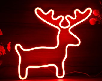 Neon Deer Sign | Etsy