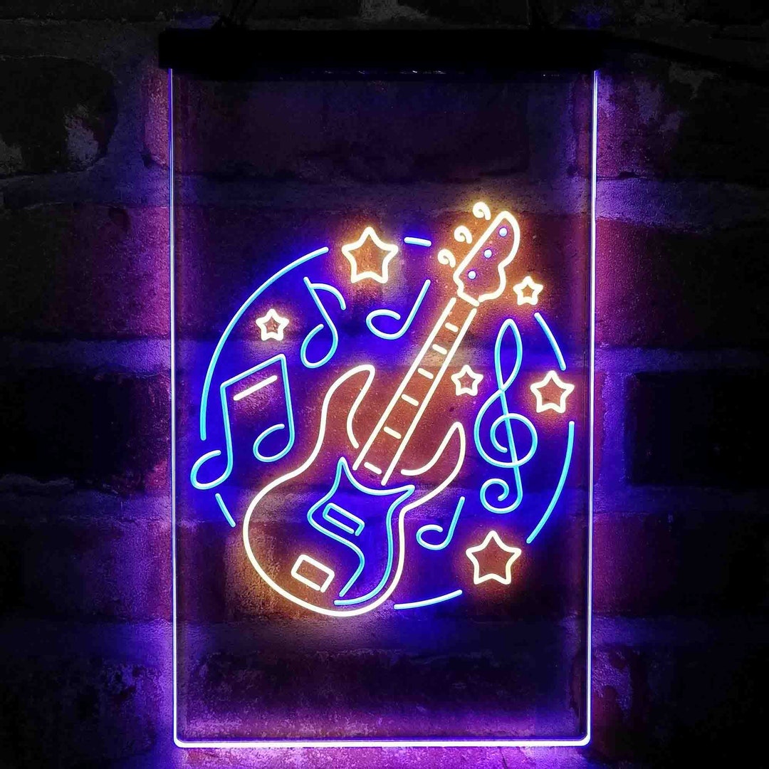 Electronic Guitar Band Display Dual Color LED Sign St6-i4155 - Etsy