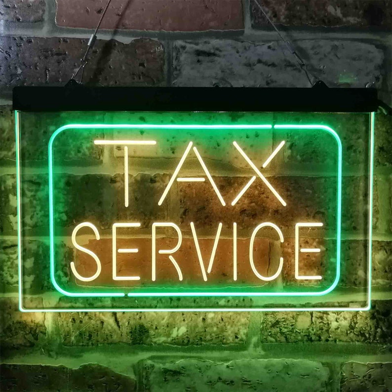 Tax Service Company Dual Color LED Neon Sign St6-i3894 - Etsy