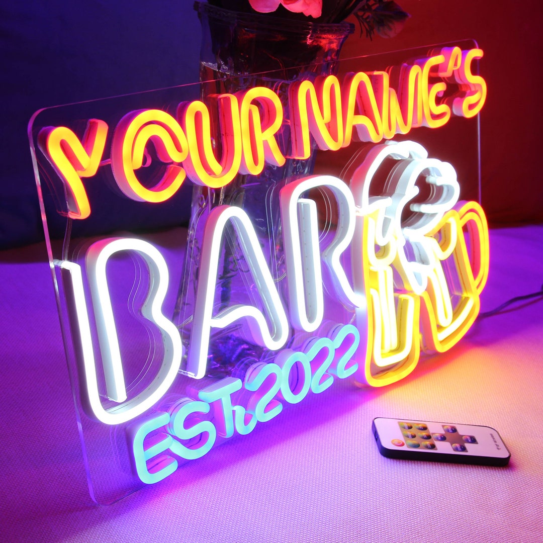 Name Personalized Beer Mugs Cheers Extra-large Ultra-bright LED Neon ...