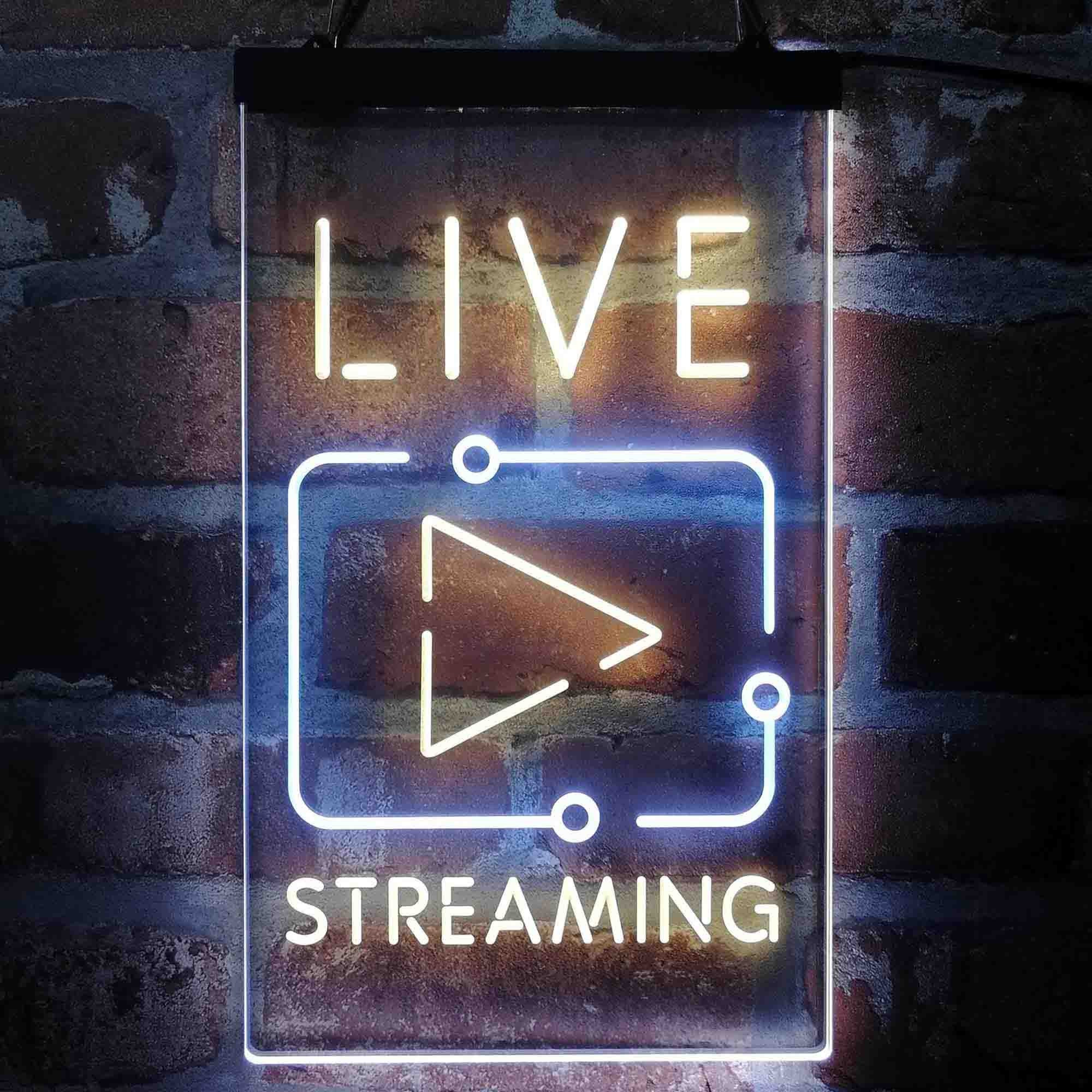 Live Streaming TV Film Dual Color LED Sign St6-i4090 - Etsy