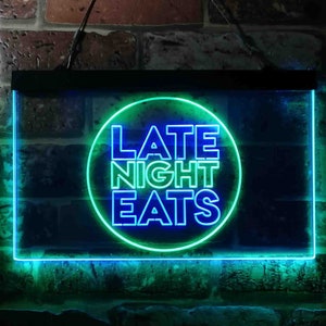 Late Night Eat CafÃ© Restaurant Display Business Open Dual Color LED ...