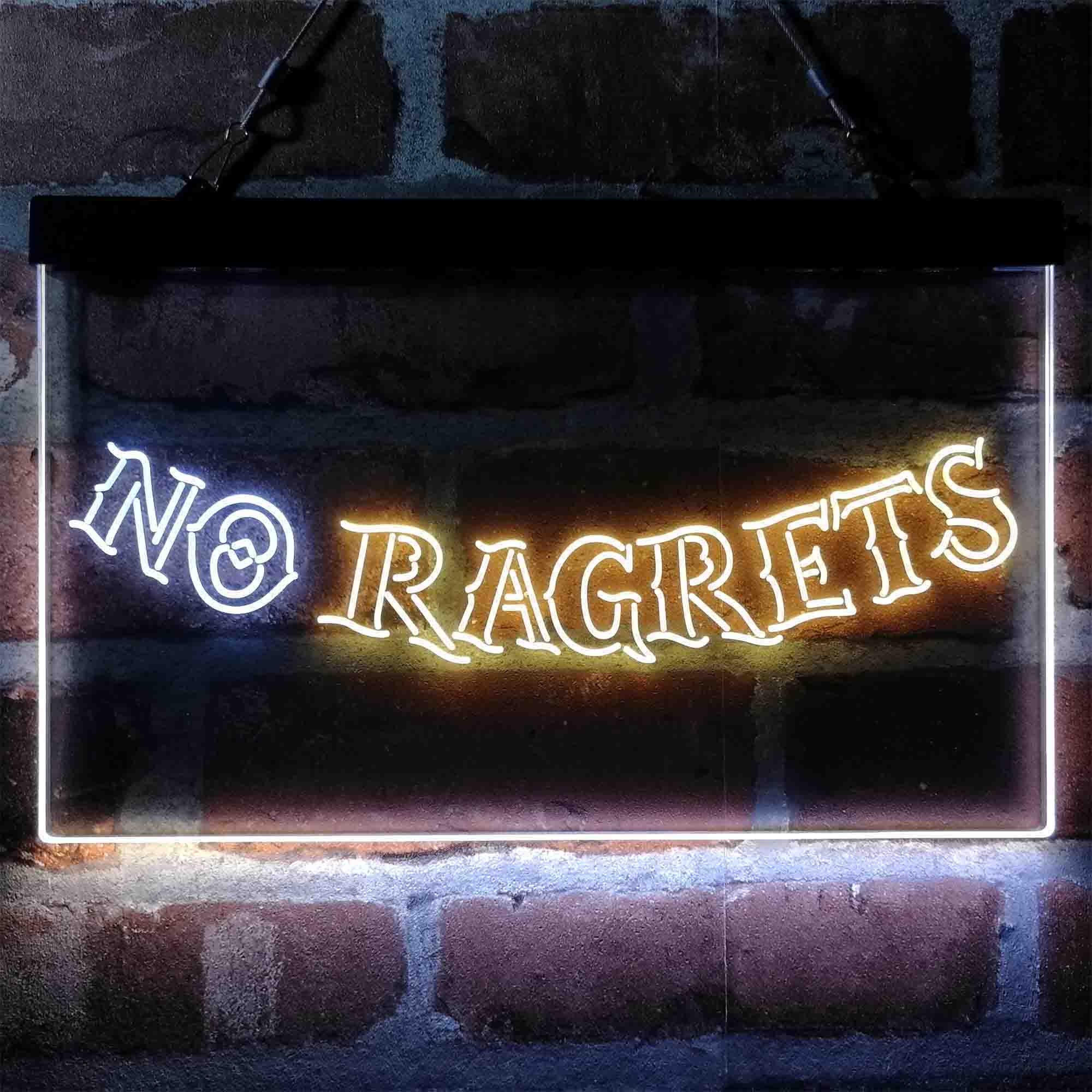 No Ragrets Tattoo Art Dual Color LED Neon Sign St6-i4057 | Etsy