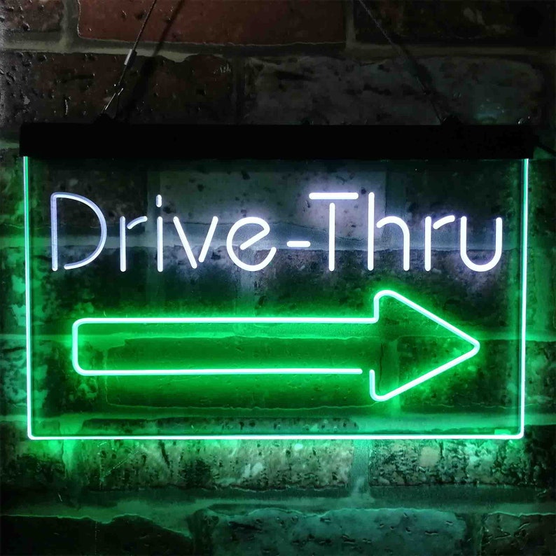 Drive Thru Arrow Right Dual Color LED Neon Sign St6-i3895 - Etsy