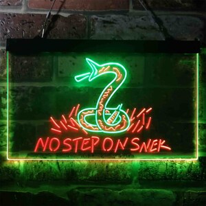 No Step on Snek Gadsden Flag Dual Color LED Neon Sign St6-i3934 - Etsy