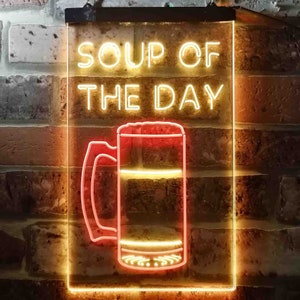 Soup of the Day Beer Bar Dual Color LED Neon Sign St6-i3669 - Etsy