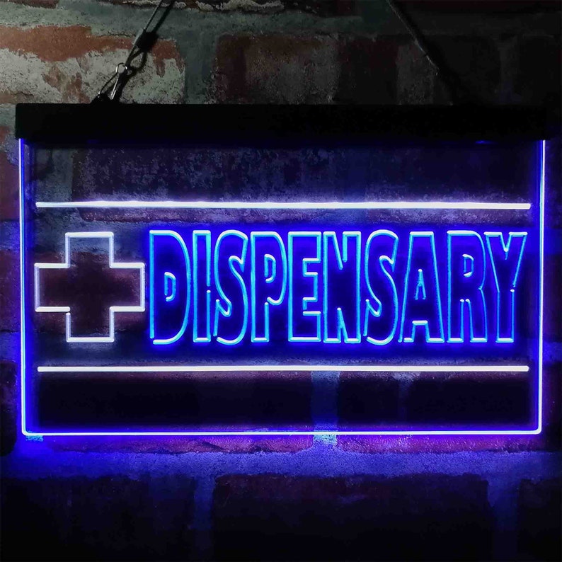 Dispensary Store Cross Display Dual Color LED Neon Sign - Etsy