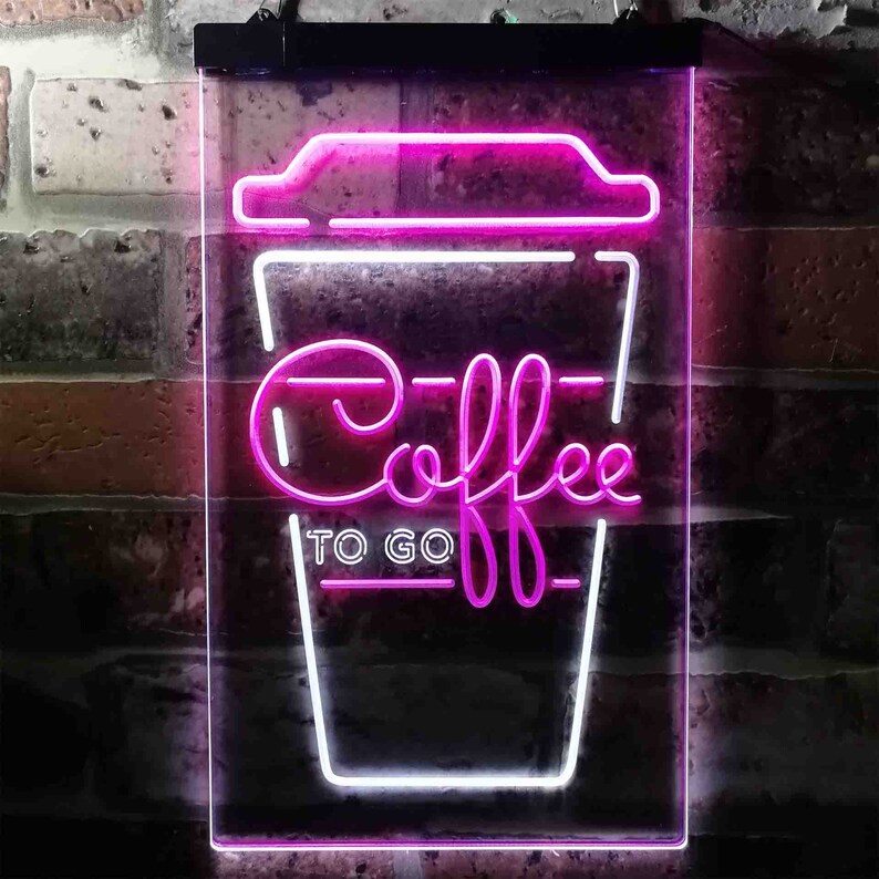 Coffee to Go Shop Display Dual Color LED Neon Sign St6-i3707 - Etsy
