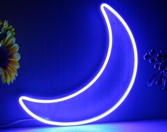 Led Blue Moon Sign - Etsy
