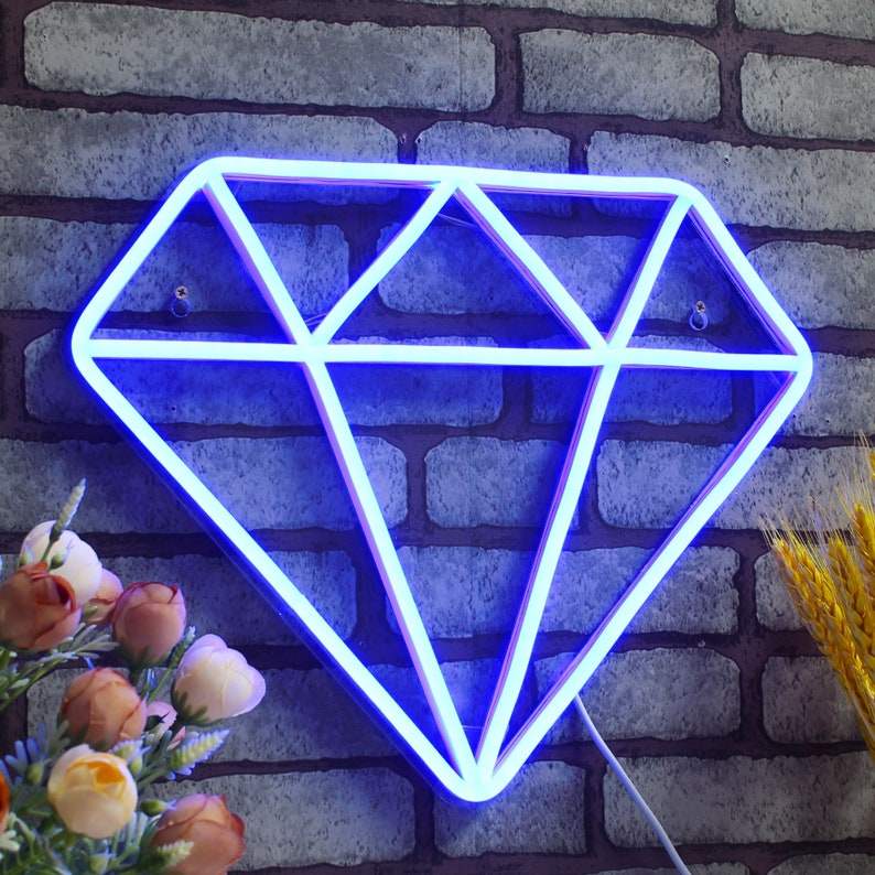 Diamond Decoration Flex Silicone LED Neon Sign St16-fnu0055 - Etsy