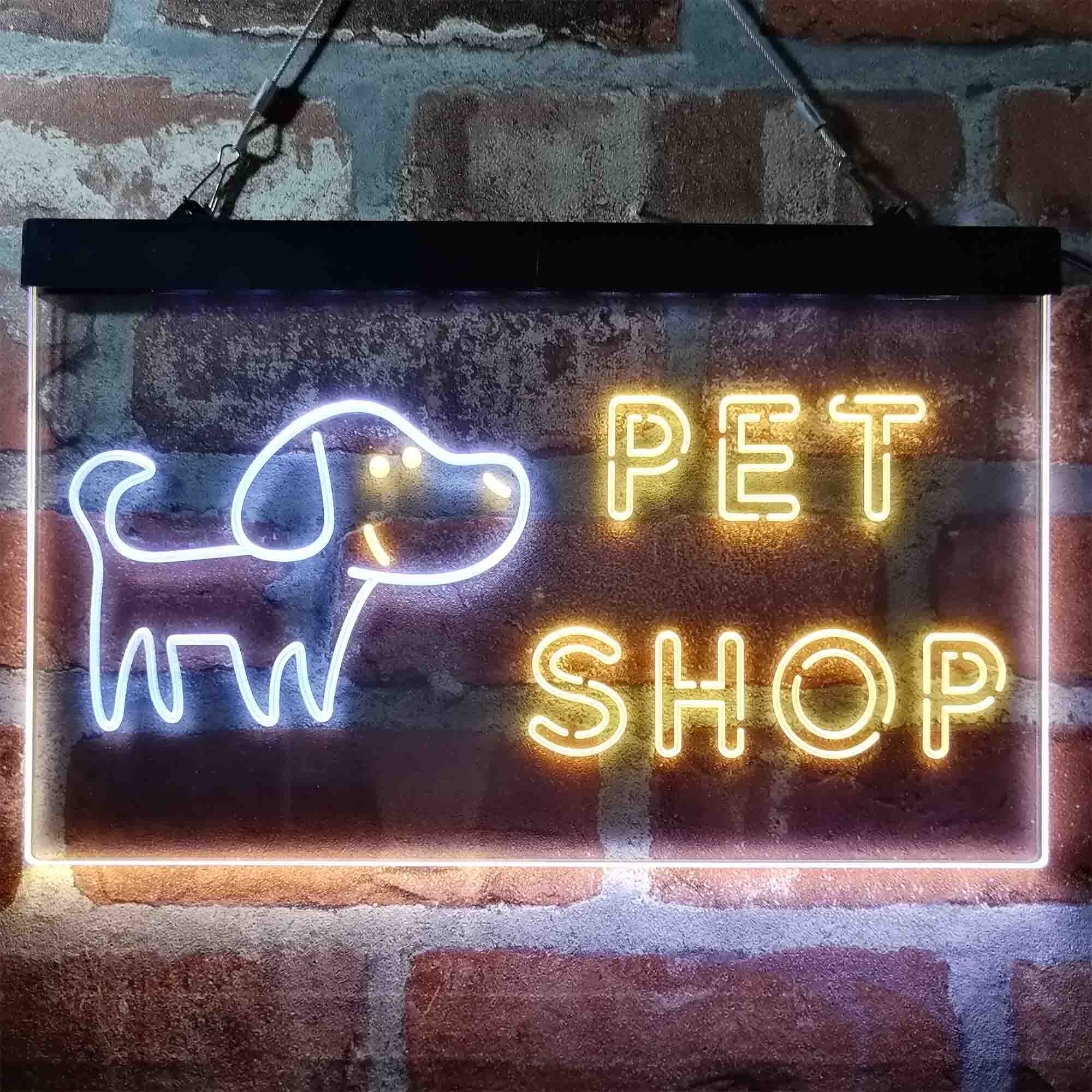 Pet Shop Dog Cat Animals Dual Color LED Neon Sign St6-i3990 | Etsy