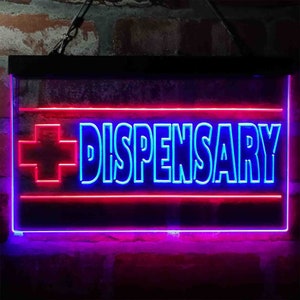 Dispensary Store Cross Display Dual Color LED Neon Sign St6-i4024 - Etsy