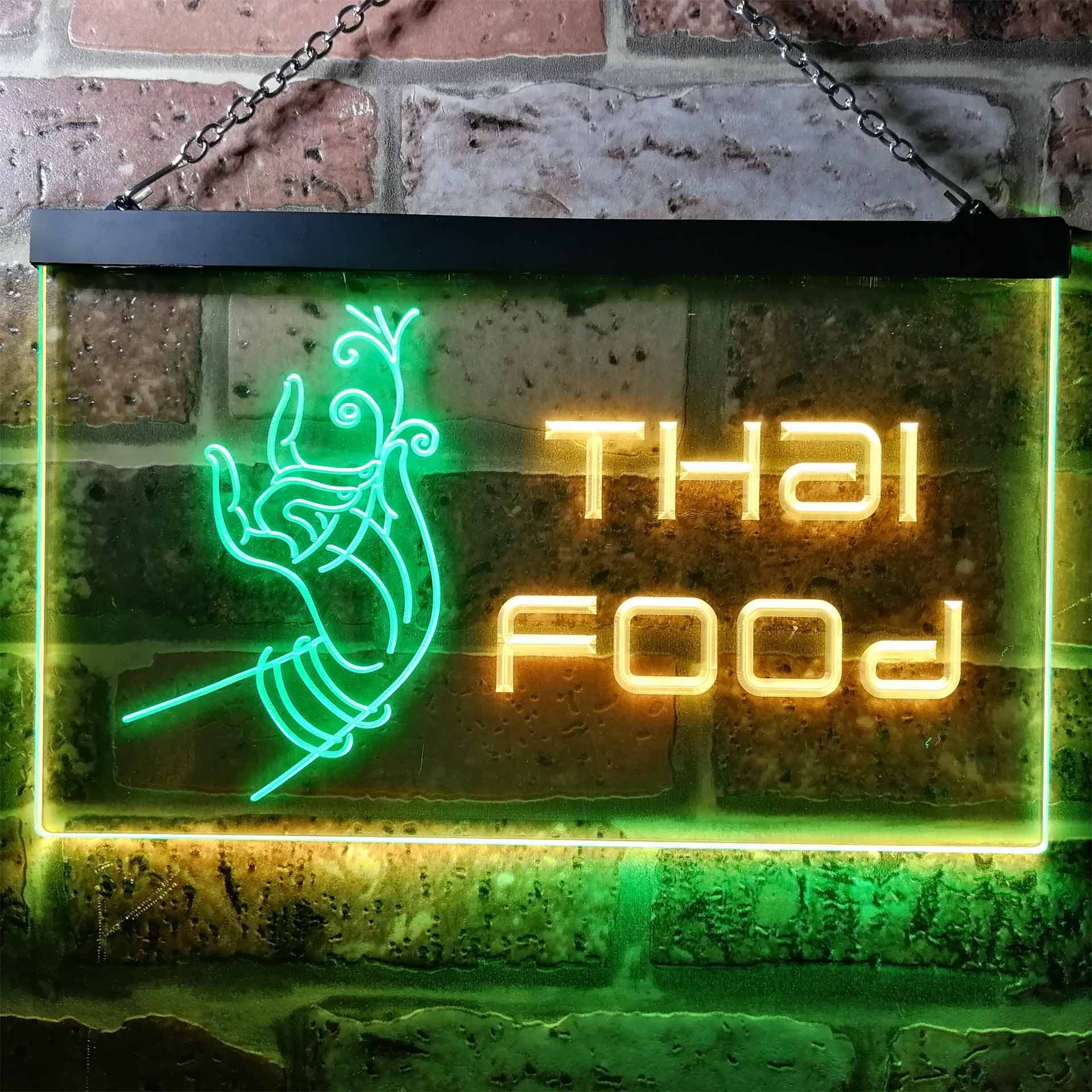 Thai Food Restaurant Shop Display Dual Color LED Neon Sign | Etsy