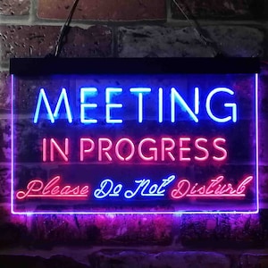 Meeting in Progress DND Display Dual Color LED Neon Sign St6-i3614 - Etsy