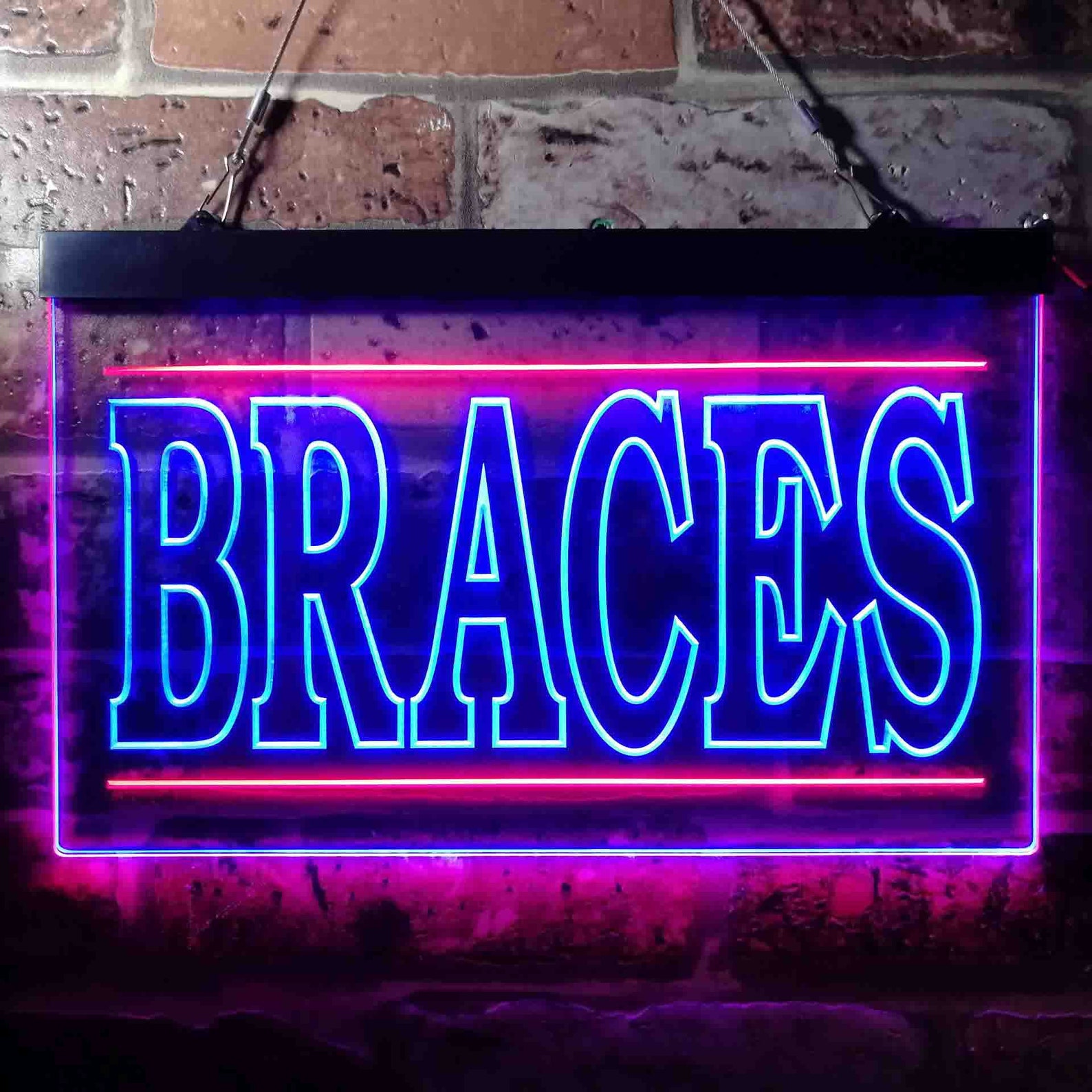 Braces Teeth Dental Shop Dual Color LED Neon Sign St6-i0995 - Etsy