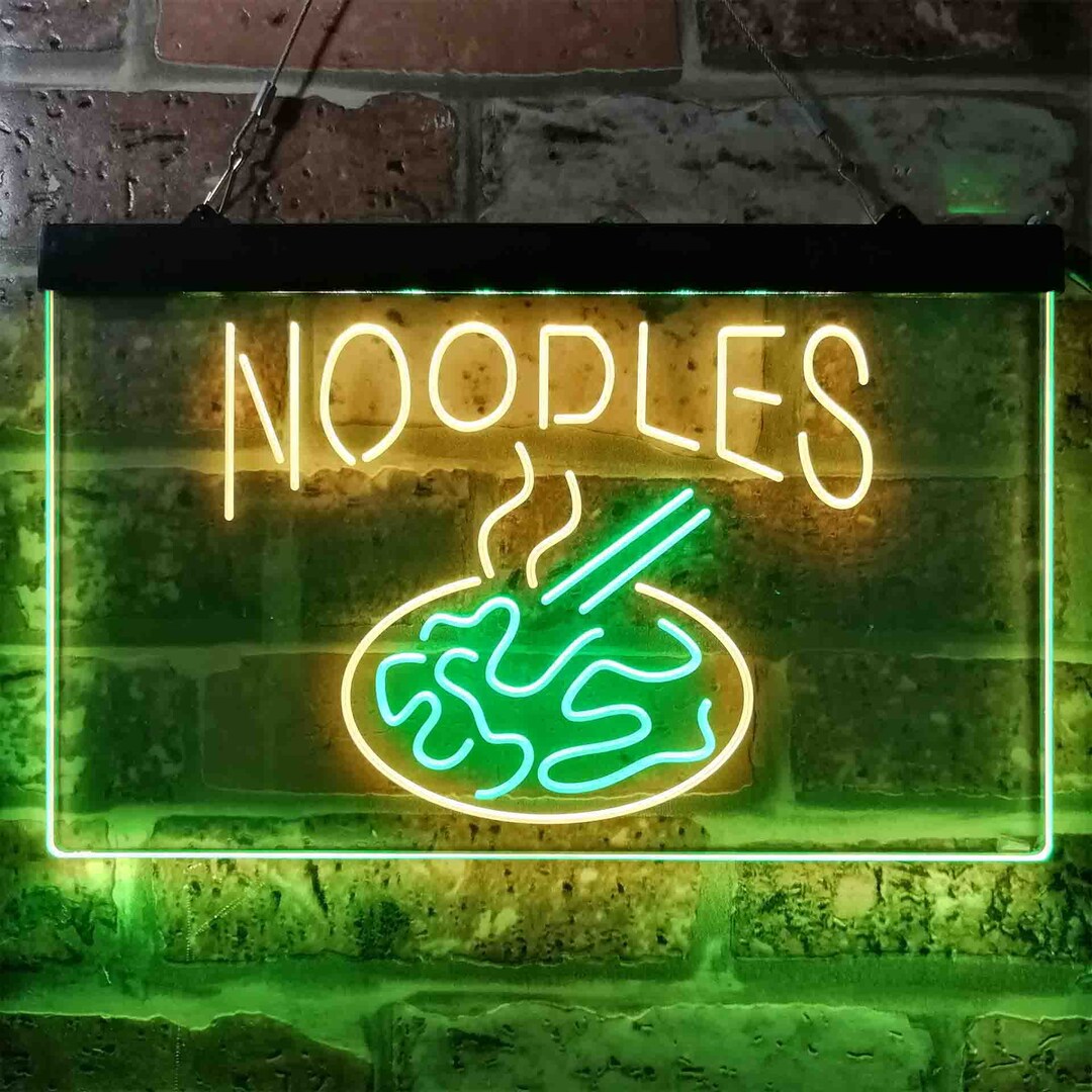 Noodles Fire Snack Shop Dual Color LED Neon Sign St6-i3855 - Etsy