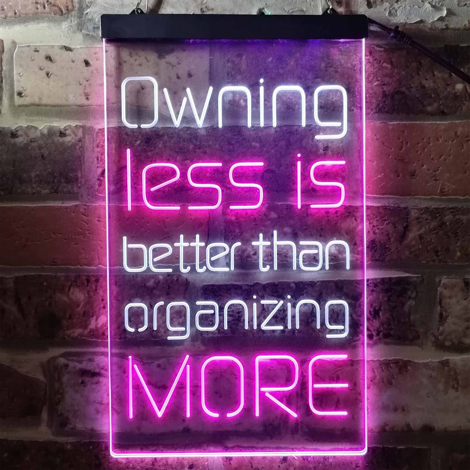 Less Is More Daily Quotes Dual Color LED Neon Sign st6-i3771 | Etsy
