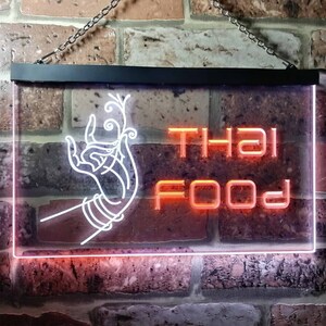 Thai Food Restaurant Shop Display Dual Color LED Neon Sign St6-i0977 - Etsy