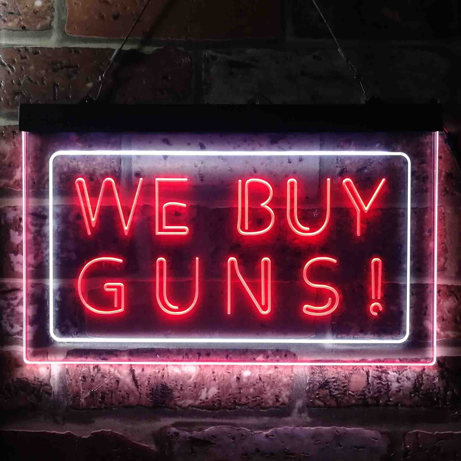 We Buy Gun Shop Display Dual Color LED Neon Sign St6-i1009 | Etsy