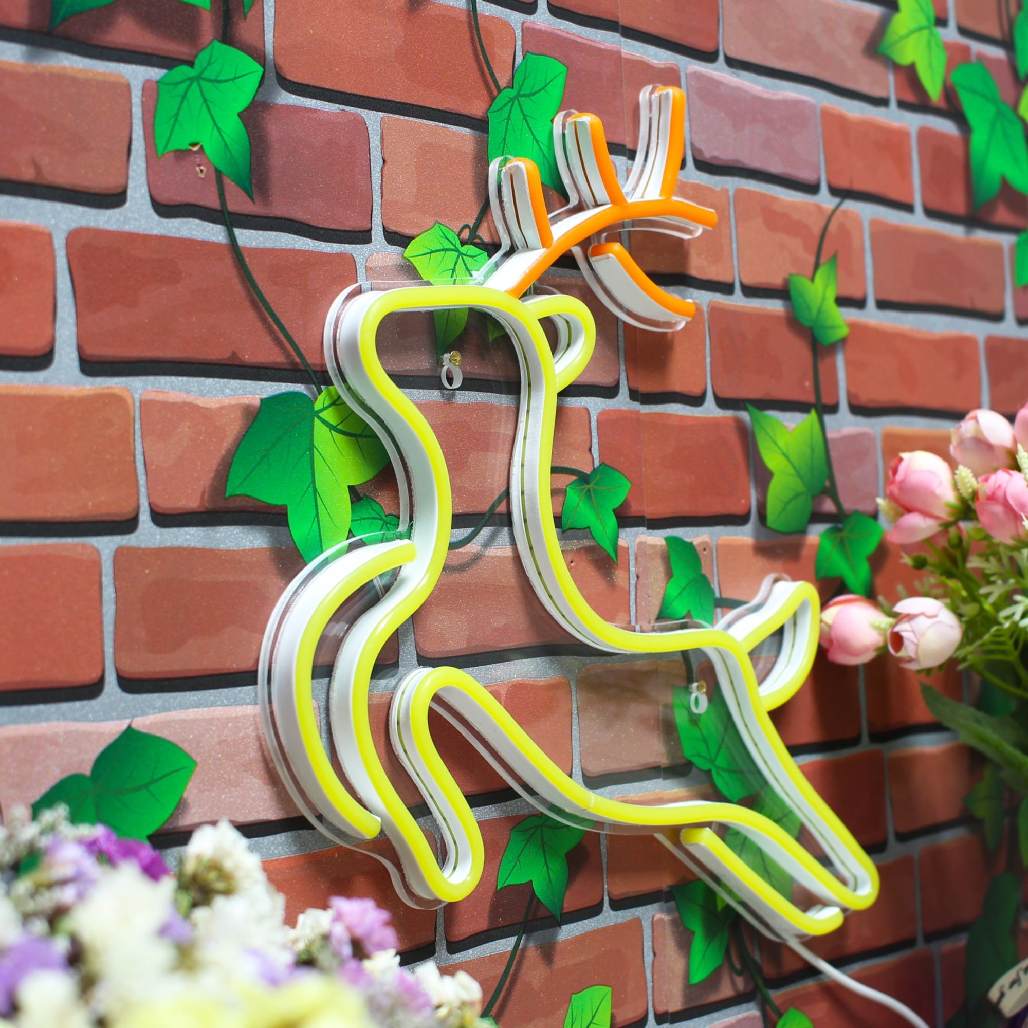 Deer Decoration Flex Silicone LED Neon Sign St16-fnu0182 | Etsy