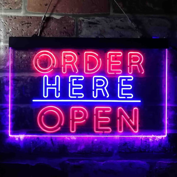 Neon Order Here Sign - Etsy