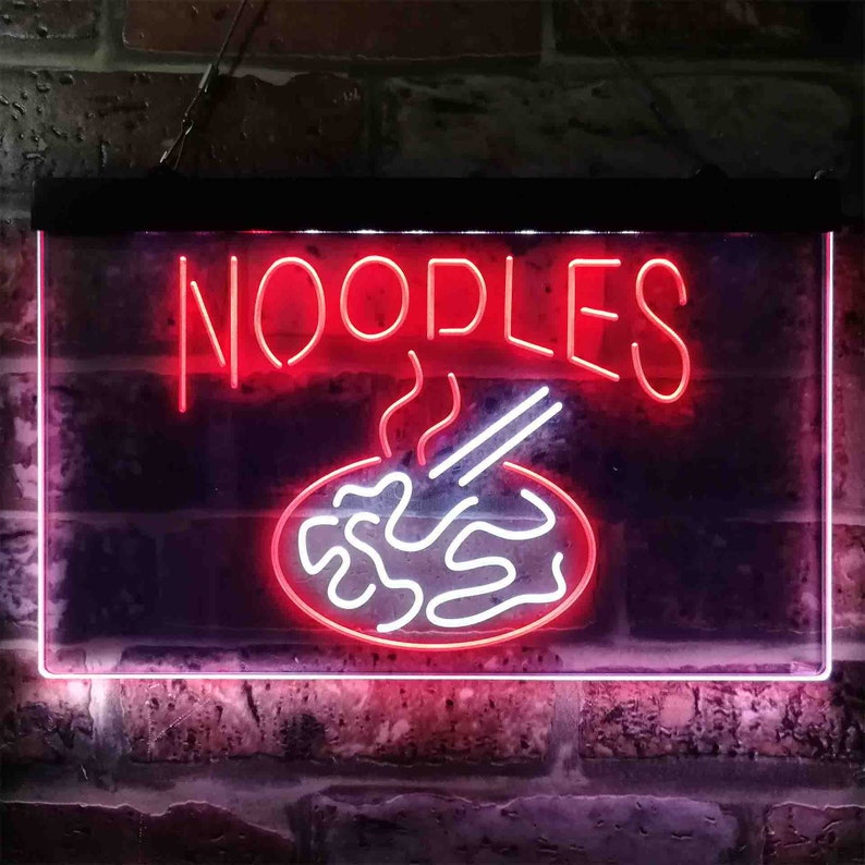 Noodles Fire Snack Shop Dual Color LED Neon Sign St6-i3855 - Etsy