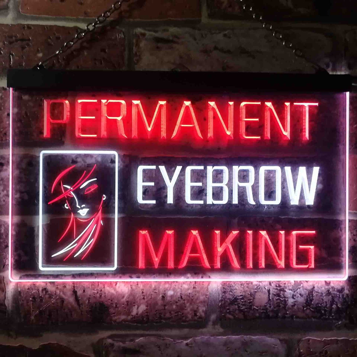 Permanent Eyebrow Making Beauty Salon Dual Color LED Neon Sign | Etsy