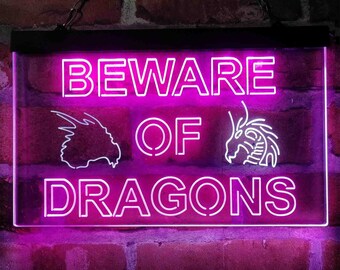Dragon Beware Sign - Etsy