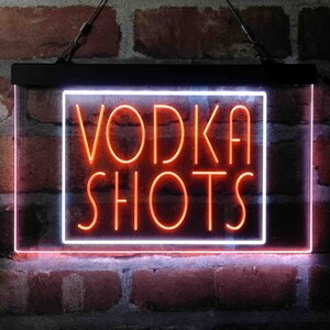 Vodka Shots Display Dual Color LED Neon Sign St6-i4064 - Etsy